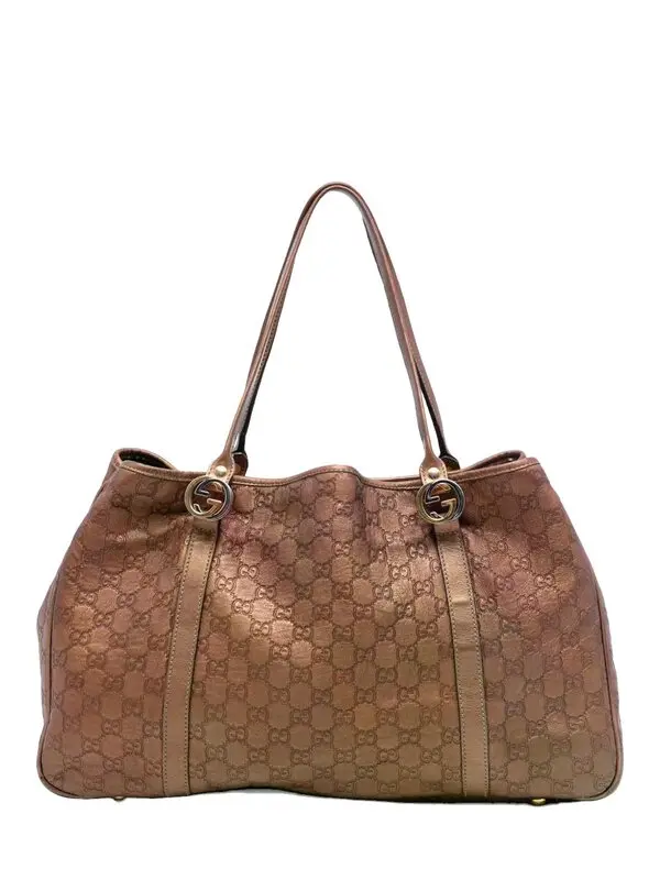 Gucci 2016-2026 Large Sissima Twins Tote Bag - Brown