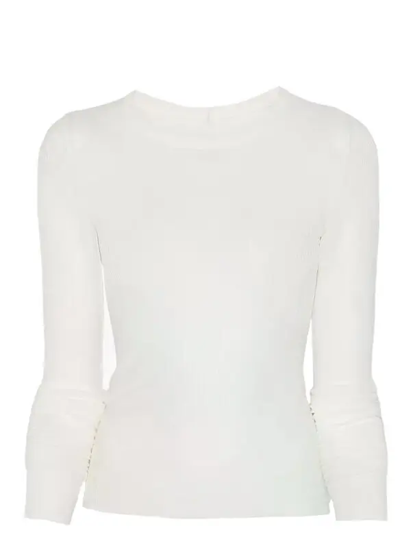 Rick Owens Ribbed Long-sleeve Top - White