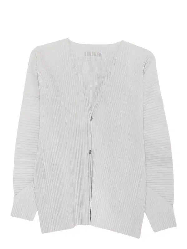 Issey Miyake Pleated Cardigan - Grey