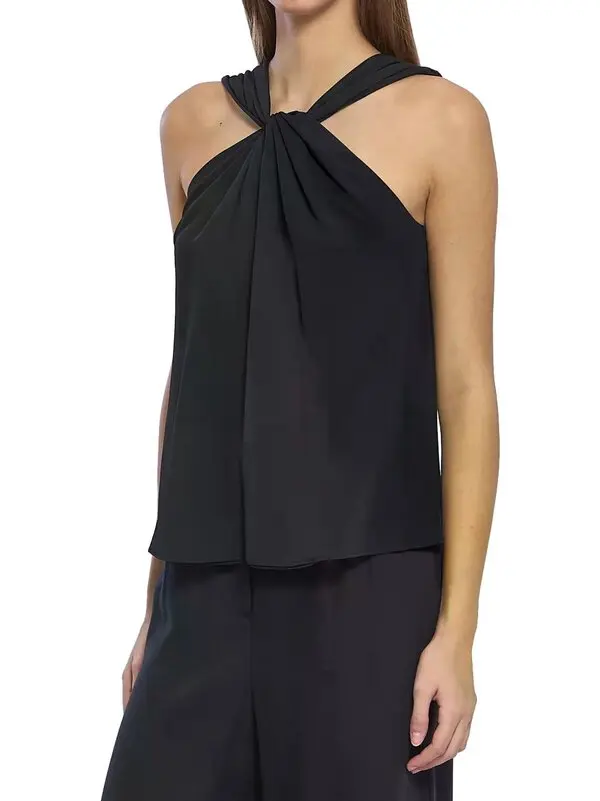 Federica Tosi Knot Sleeveless Top - Black