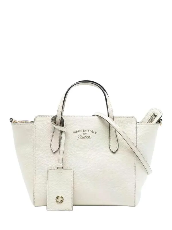 Gucci 2016-2026 Mini Leather Swing Satchel - White