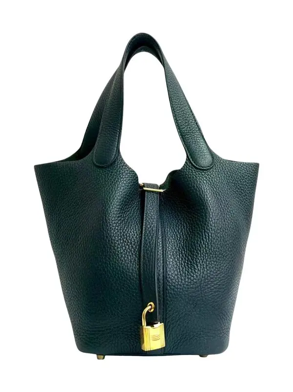 Hermès Clemence Picotin Lock 18 Handbag - Green