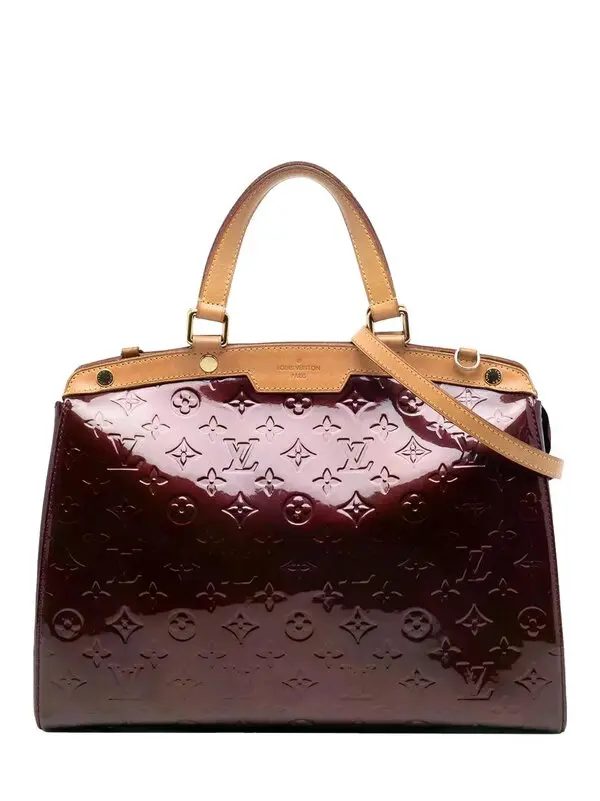 LOUIS VUITTON 2012 Monogram Vernis Brea Gm Satchel - Red