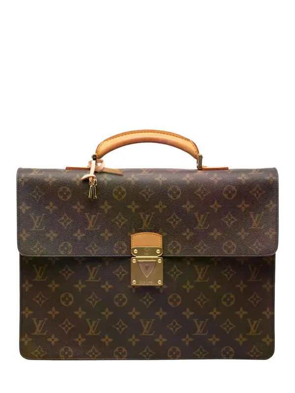 LOUIS VUITTON 2008 Monogram Serviette Conseiller Business Bag - Brown