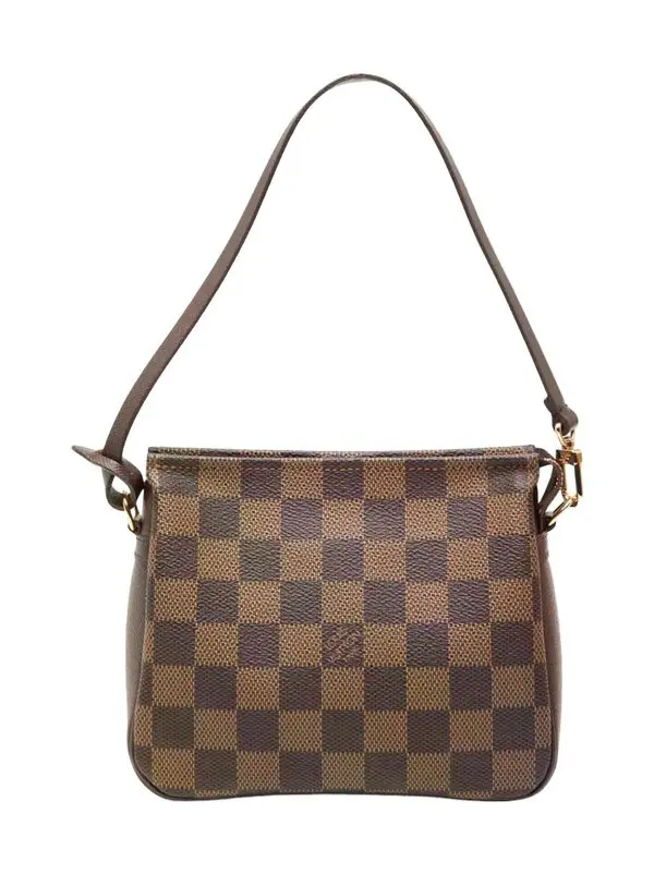 LOUIS VUITTON 2002 Damier Ebene Trousse Pochette Handbag - Brown