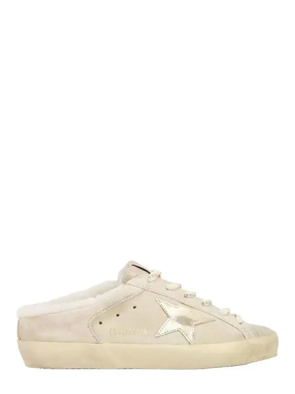GOLDEN GOOSE Super-star Leather Mules - Neutrals
