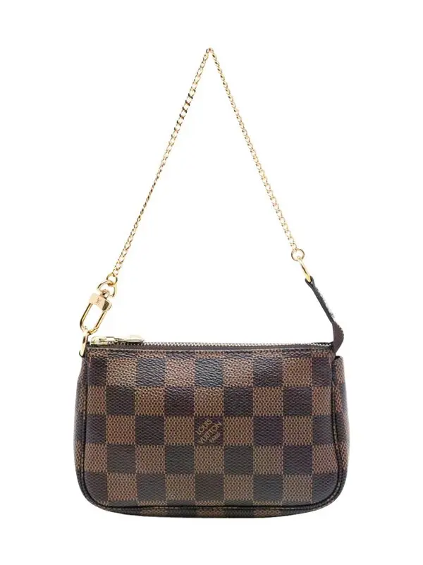 LOUIS VUITTON 2020 Damier Ebene Mini Pochette Accessoires - Brown