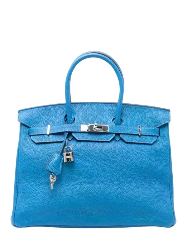Hermès 2015 Togo Birkin Retourne 35 Handbag - Blue