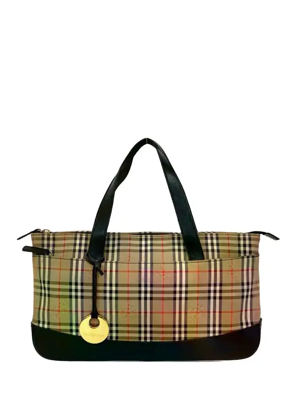 Burberry Haymarket Check Canvas Tote - Brown