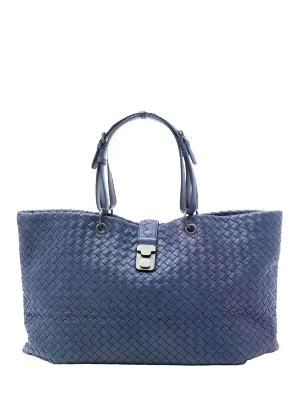 Bottega Veneta Large Nappa Intrecciato Capri Tote Bag - Blue