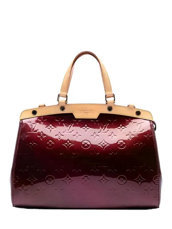 LOUIS VUITTON 2010 Monogram Vernis Brea Mm Satchel - Red