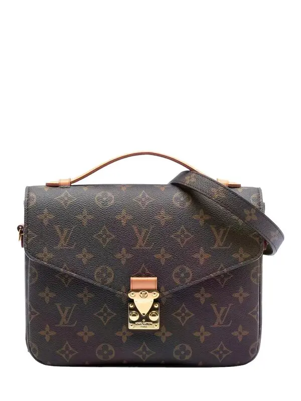LOUIS VUITTON Monogram Pochette Metis Satchel - Brown