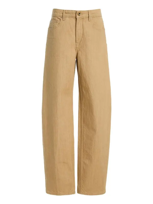 Ossou Rider Rigid Low-rise Bowed-leg Jeans - Brown