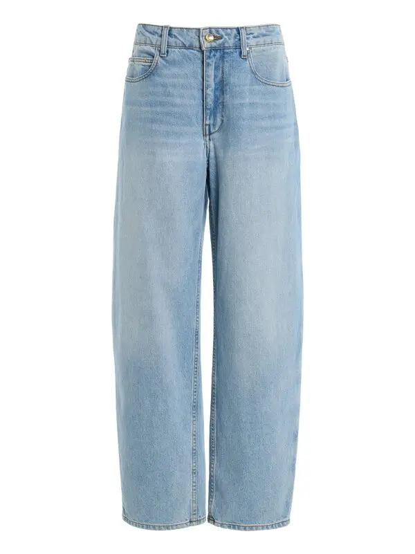 Ossou Rider Rigid Low-rise Bowed-leg Jeans - Light Wash