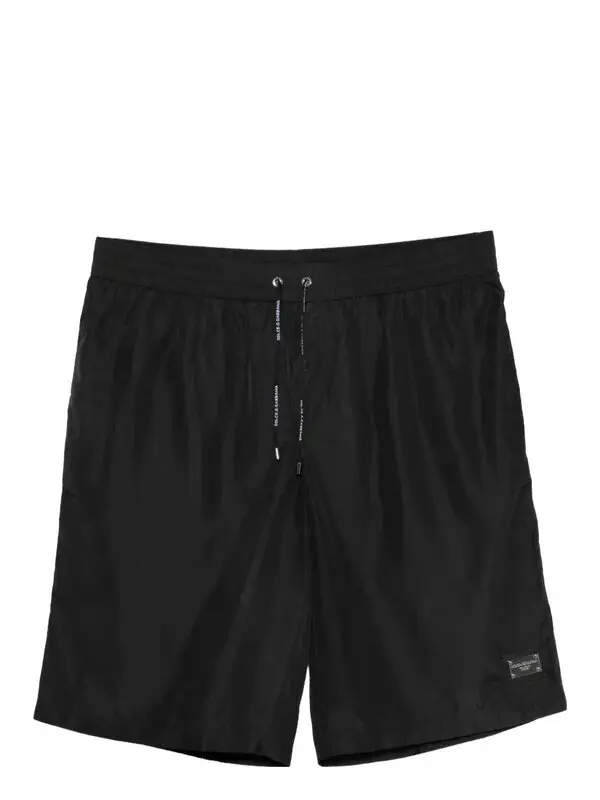 Dolce & Gabbana Logo-detail Swim Shorts - Black