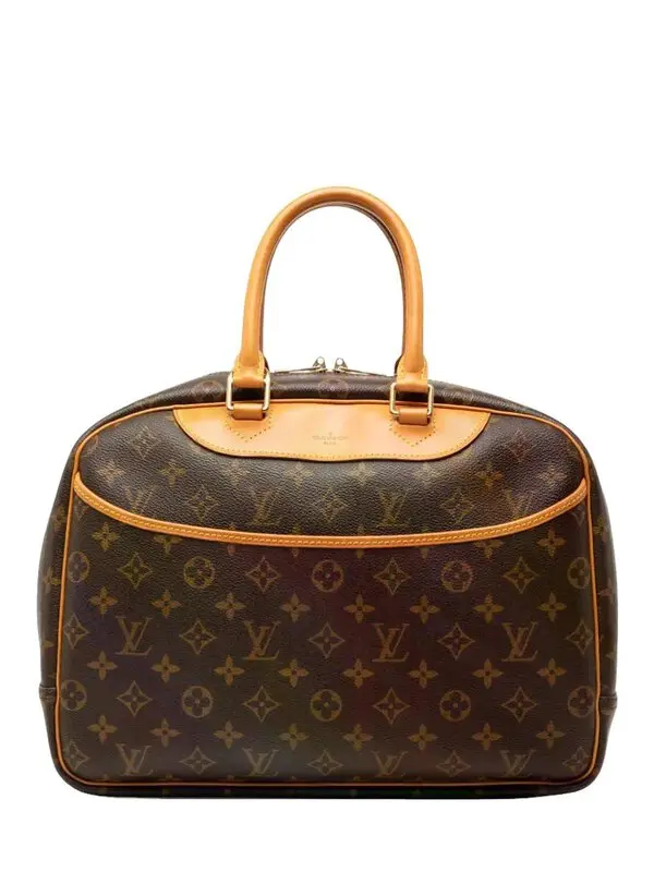 LOUIS VUITTON 1998 Monogram Deauville Handbag - Brown