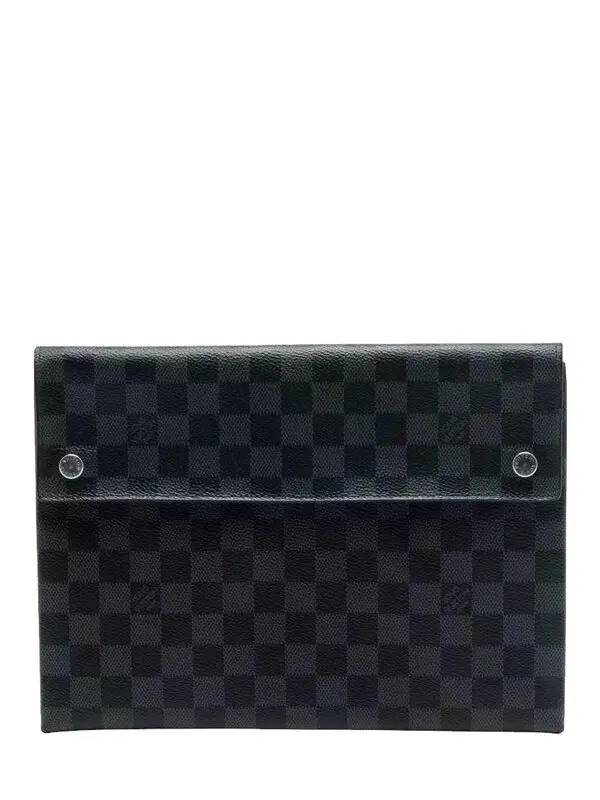 LOUIS VUITTON 2019 Damier Graphite Alpha Pochette Gm - Black
