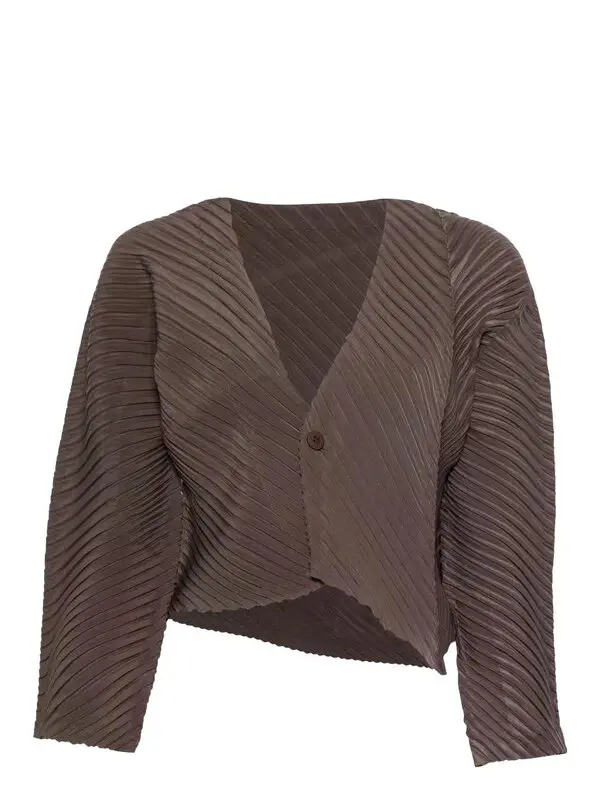 Issey Miyake Pleated Blouse - Brown