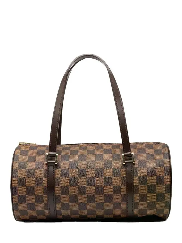 LOUIS VUITTON 2004 Damier Ebene Papillon 30 Handbag - Brown