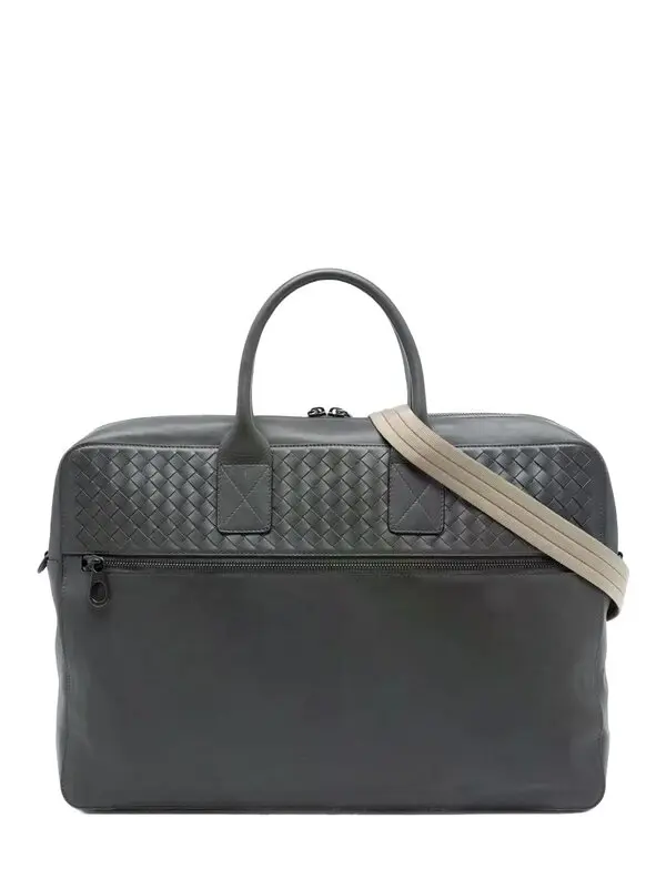 Bottega Veneta Nappa Intrecciato Business Bag - Grey