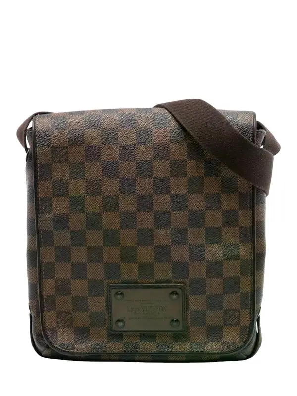 LOUIS VUITTON 2010 Damier Ebene Brooklyn Pm Crossbody Bag - Brown
