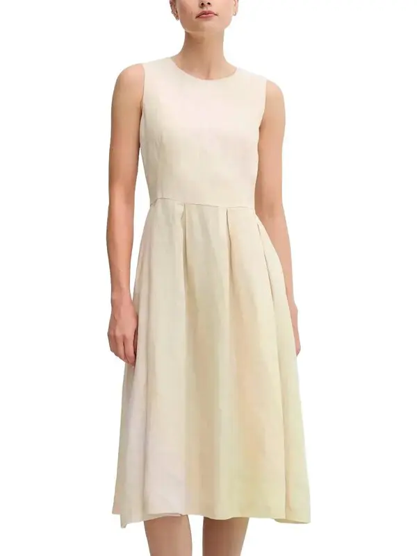 OUI Linen Midi Dress - Neutrals