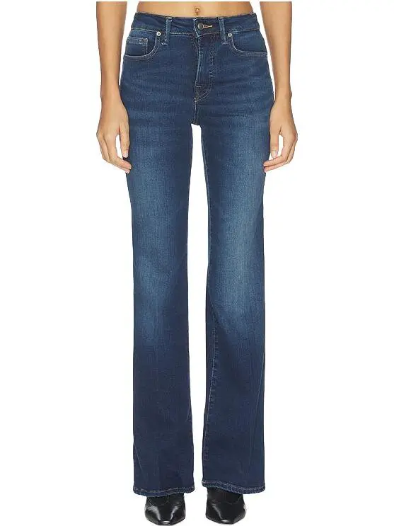 Good American Compression Good Legs Flare Jeans - Blue