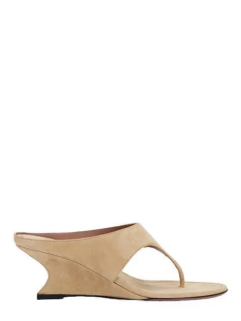 Paris Texas Nina Thong Wedge Mule - Sand