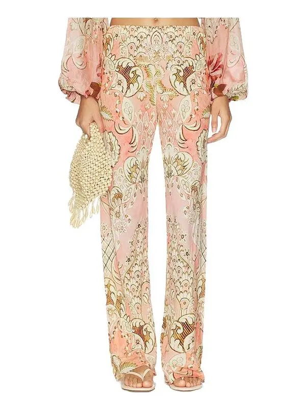 Hemant & Nandita Printed Pant - Peach