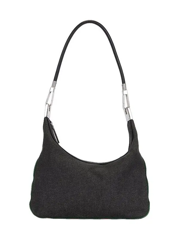 FWRD RENEW Gucci Denim Clasp Hobo Bag - Grey