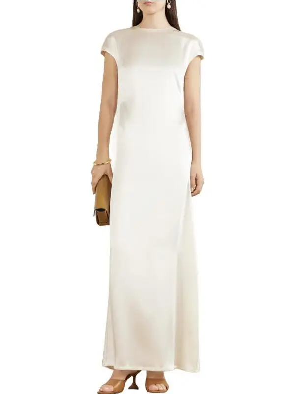 Giuliva Heritage Satin Maxi Dress - Ivory