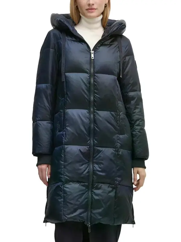 MOS MOSH Quilted Coat With Hood - Blue
