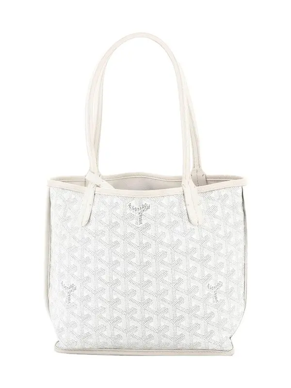 GOYARD Anjou Reversible Mini Tote Coated Canvas - White