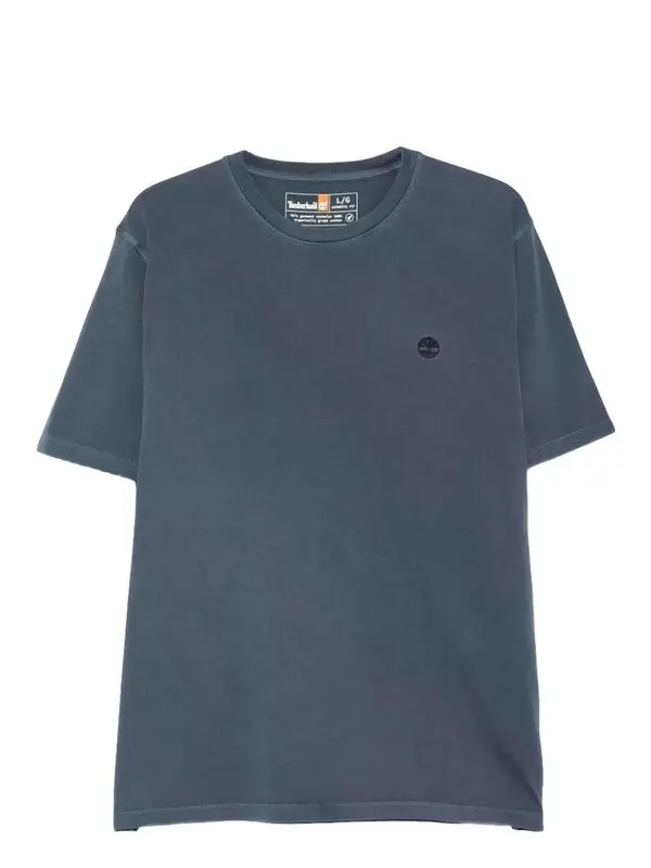 Timberland Logo-embroidered Crew-neck T-shirt - Blue