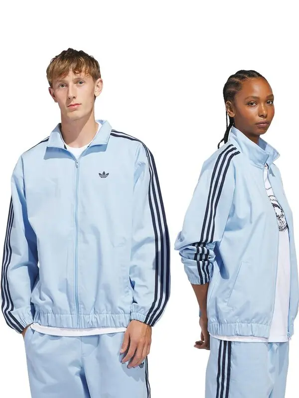 Adidas Skateboarding Woven Firebird Track Jacket - Clear Sky / Night Indigo