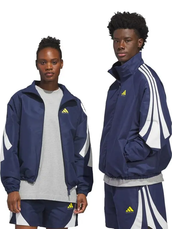 Adidas Basketball Woven Track Jacket - Night Indigo