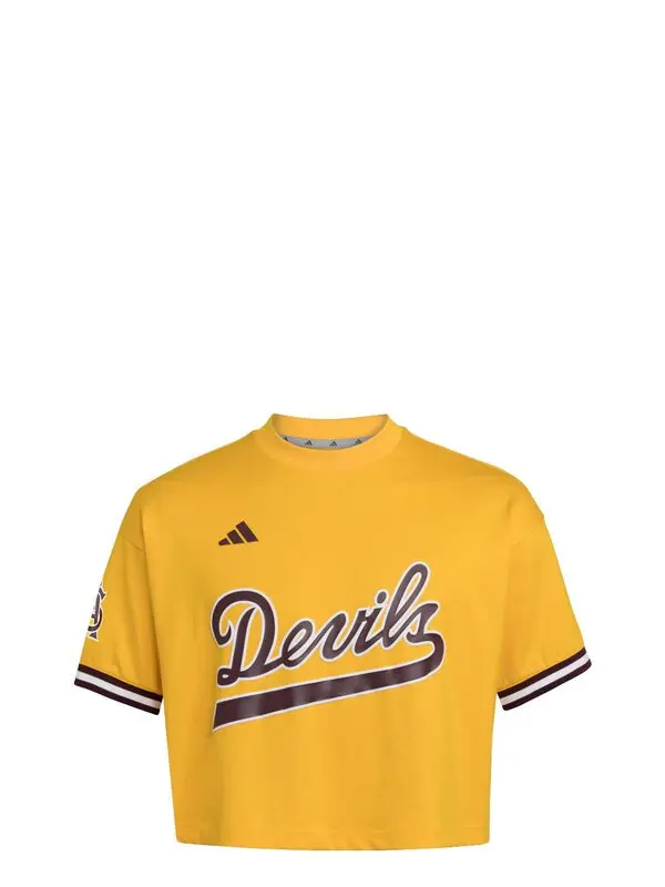 Adidas Arizona State Cropped Jersey - Team Colleg Gold