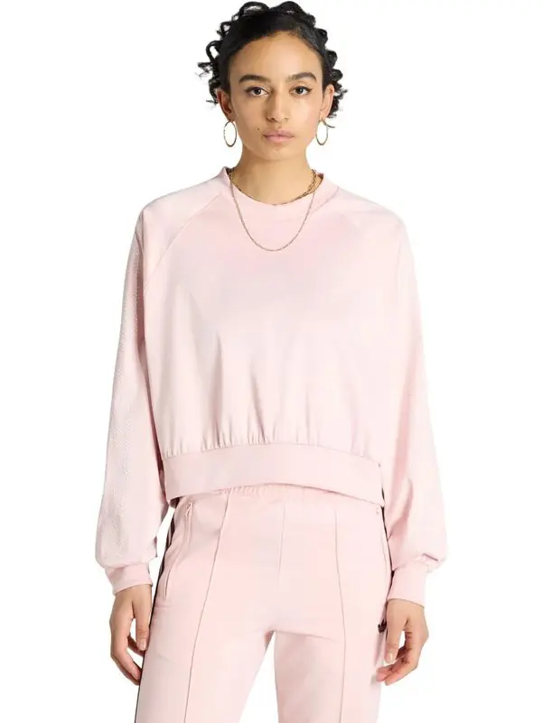 Adidas Pearl Jacquard Sweatshirt - Sandy Pink