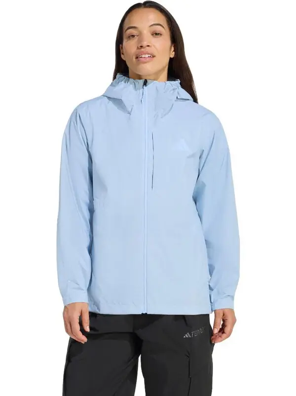 Adidas Terrex Multi 2.5 Layer Climaproof Rain Jacket - Glow Blue