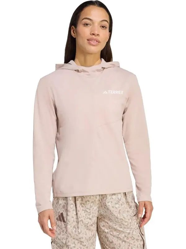 Adidas Terrex Multi Climacool Hooded Long Sleeve Top - Wonder Taupe