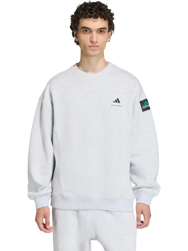 Adidas Equipment Rib Crewneck Sweatshirt - Light Grey Heather