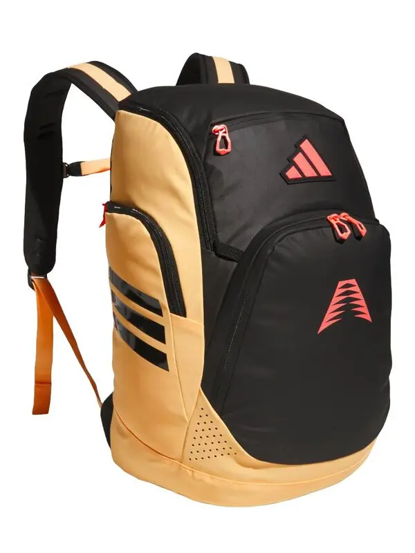 Adidas Anthony Edwards Select Backpack - Orange / Black / Acid Red