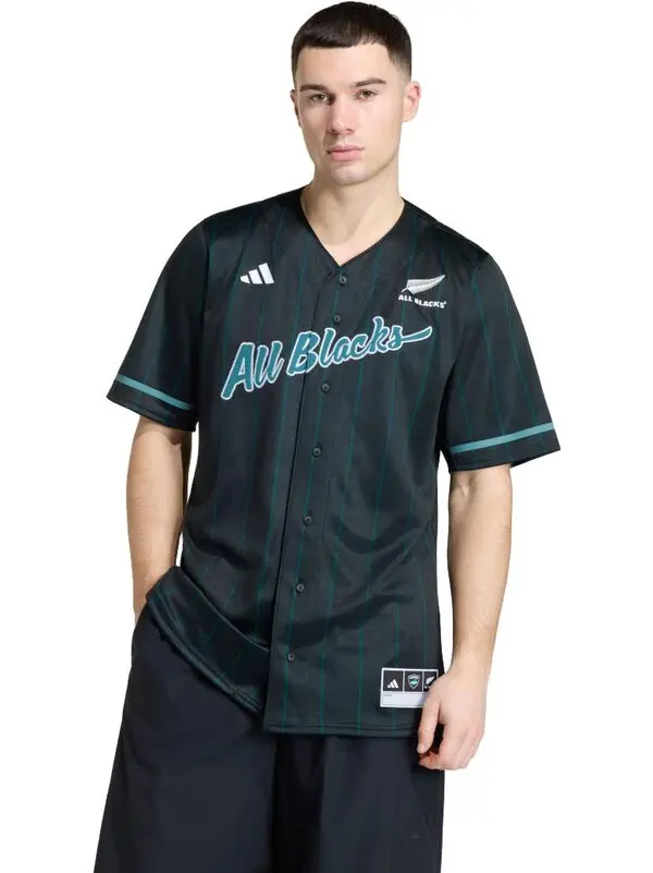 Adidas All Blacks Baseball Jersey - All Black / Aurora Ivy