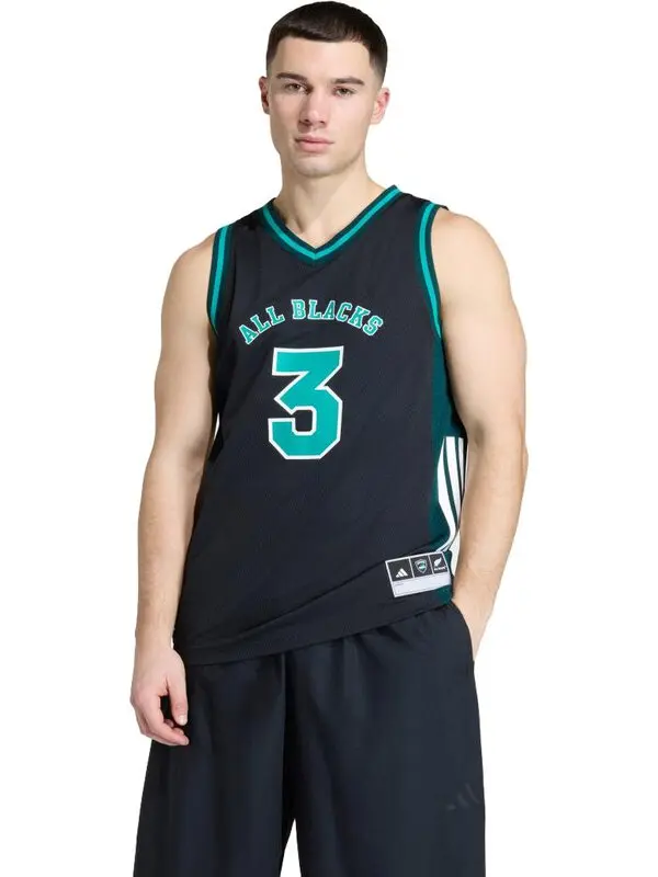 Adidas All Blacks Basketball Jersey - All Black / Aurora Ivy