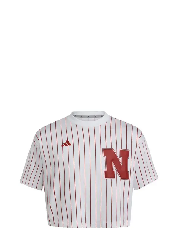 Adidas Nebraska Cornhuskers Cropped Jersey - White / Team Power Red