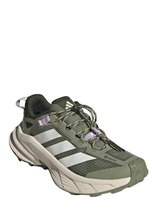 Adidas Terrex Freehiker Sl Gore-tex Hiking Shoes - Tent Green / Off White / Ice Lavender