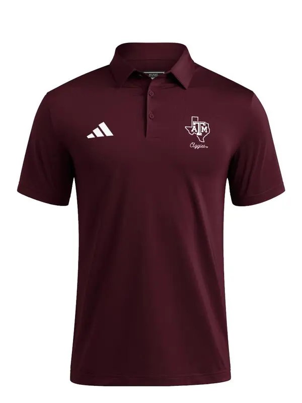 Adidas Texas A&m Aggies Ultimate365 Solid Polo Shirt - Team Maroon / White / Ncaa-tam-741