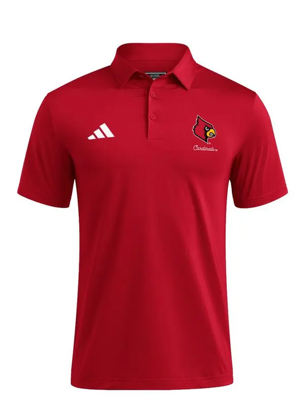 Adidas Louisville Cardinals Ultimate365 Solid Polo - Team Power Red / White / Multi