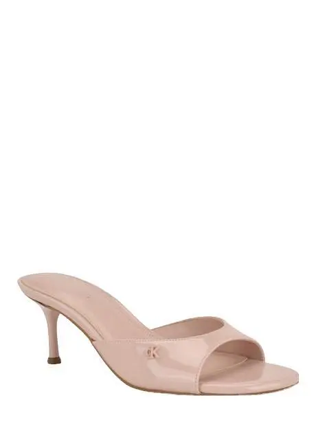 Calvin Klein Vixie Slide Sandal - Light Pink Patent