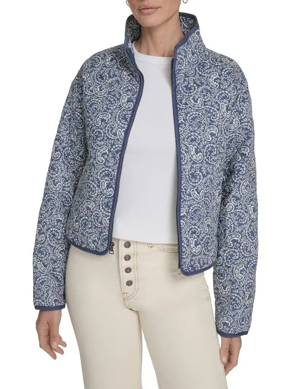 LEVI'S Quilted Cotton Jacket - Blue Indigo Egret Paisley